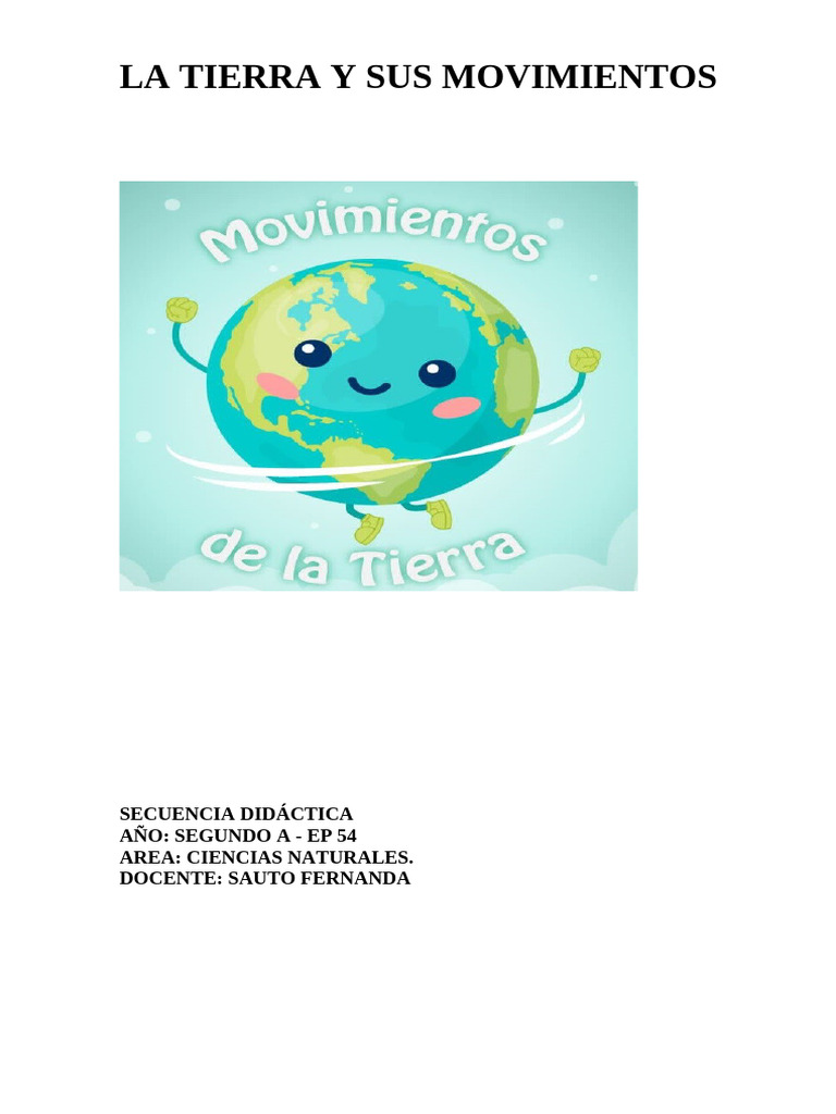 LA TIERRA Y SUS MOVIMIENTOS SEGUNDO GRADO | PDF | Tierra | Cielo