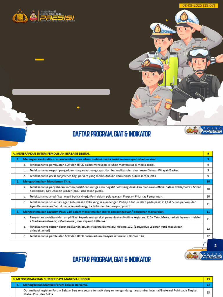 Program Polri untuk Masyarakat 2025 | PDF
