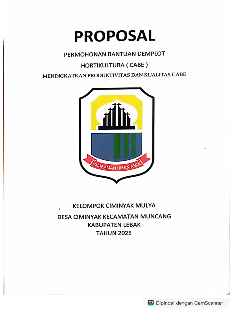 Proposal Demplot Hortikultura | PDF