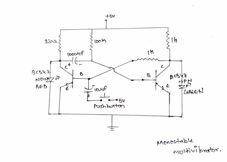 Monostable Multivibrator Circuit .. | PDF