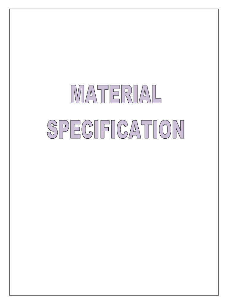 Construction Material Specifications Guide | PDF | Concrete | Yield ...