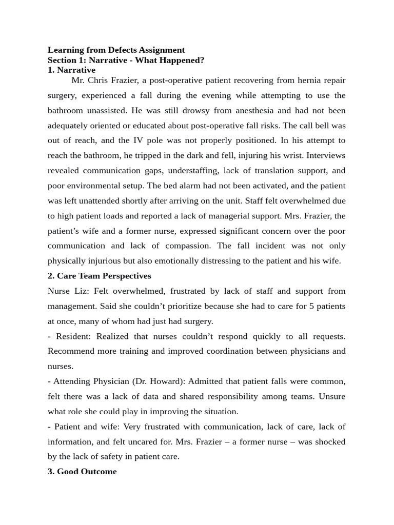 Narrative (1) | PDF | Nursing | Patient