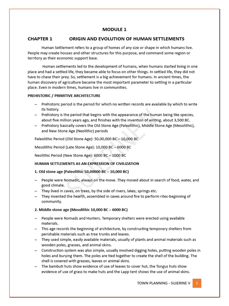 TOWN PLANNING MODULE 1 (1) (2) | PDF
