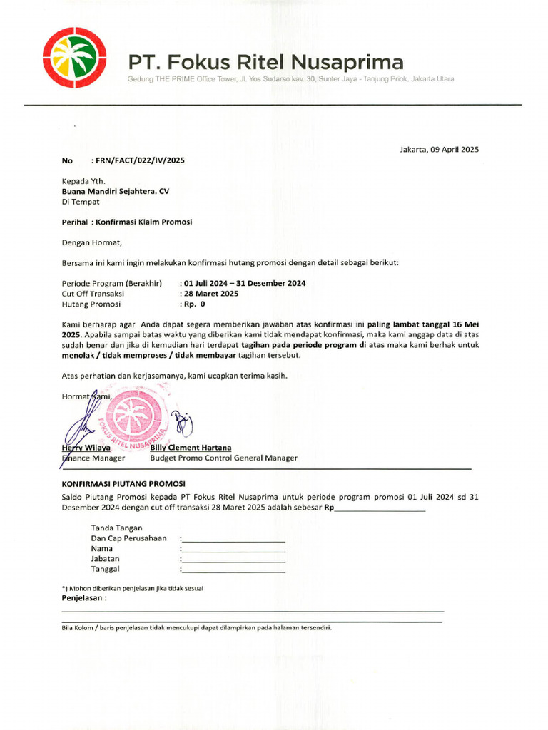 Buana Mandiri Sejahtera. CV | PDF