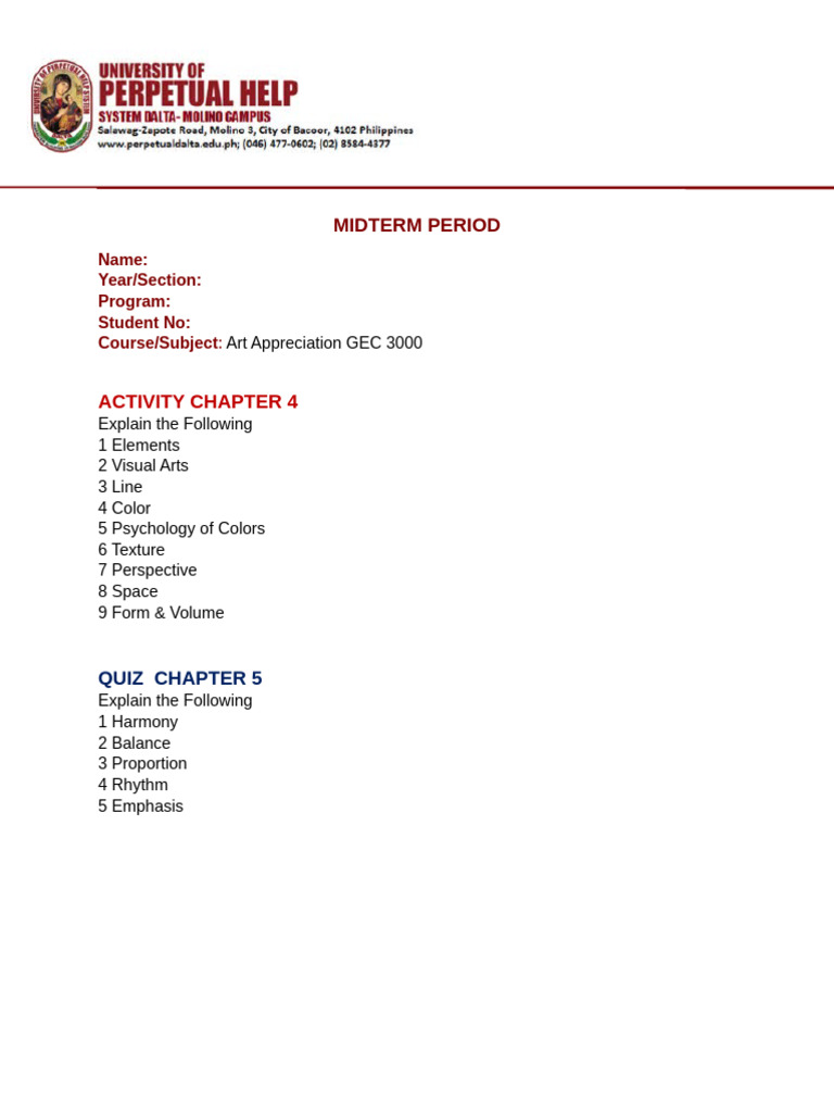 Midterm Period Gec 3000 Art Appreciation | PDF