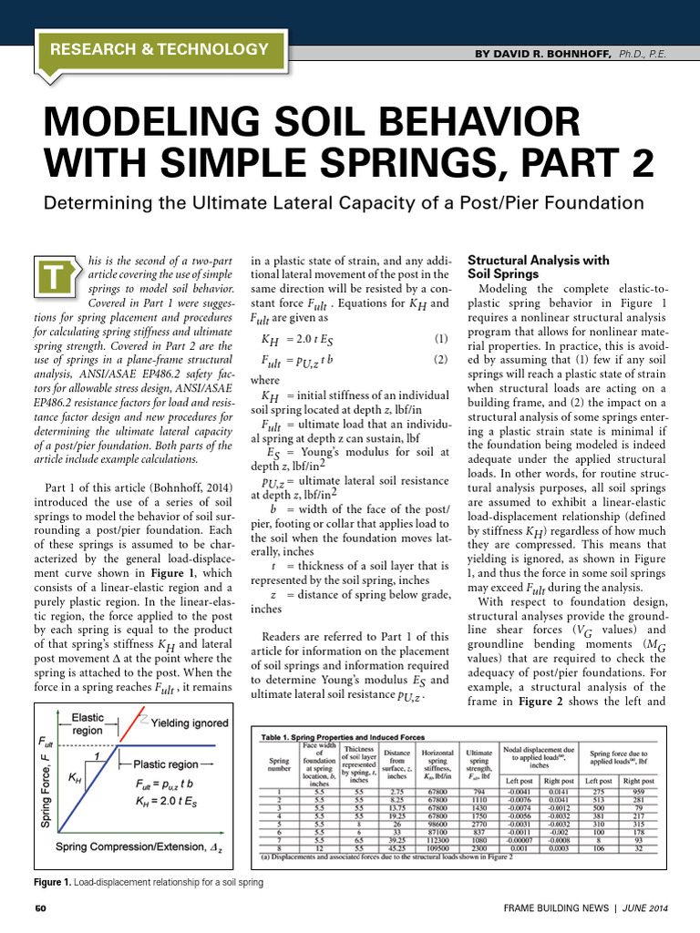 Modeling Soil Behavior with Springs | PDF | Strength Of Materials | Truss