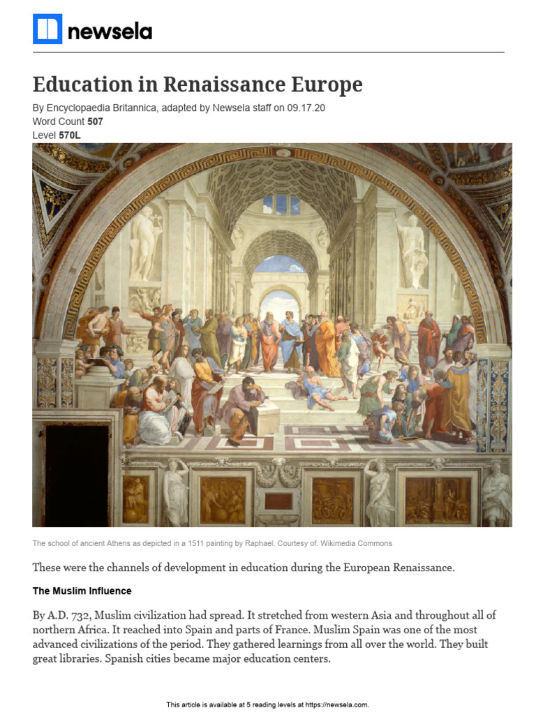 Education During The Renaissance | PDF | Humanism | Renaissance
