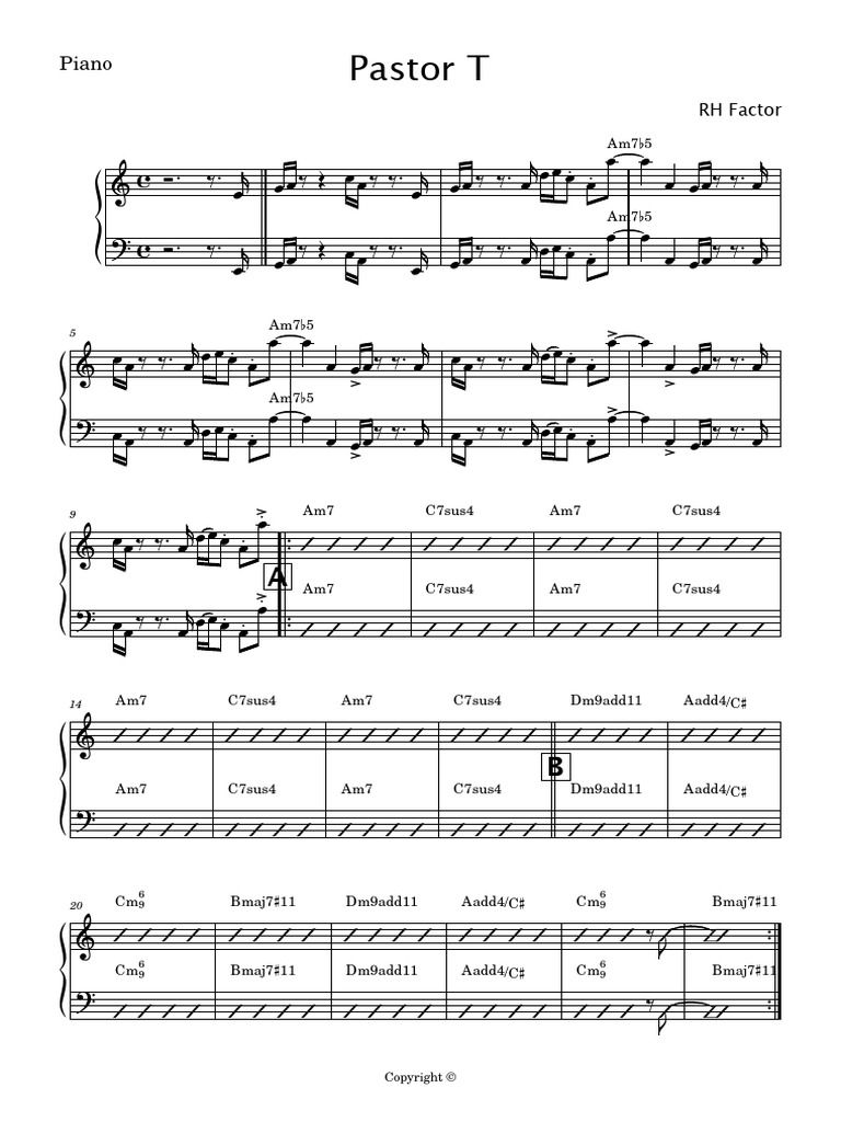 RH Factor Music Sheet Analysis | PDF