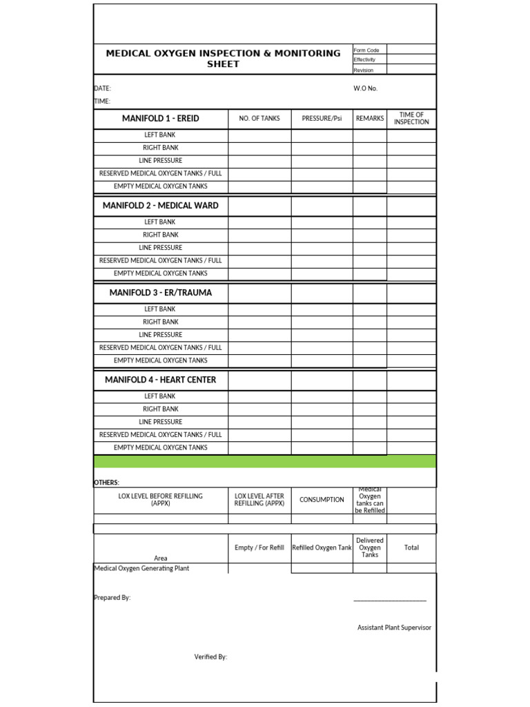 Daily Oxygen Tank Monitoring Sheet | PDF | Chemical Process Engineering ...