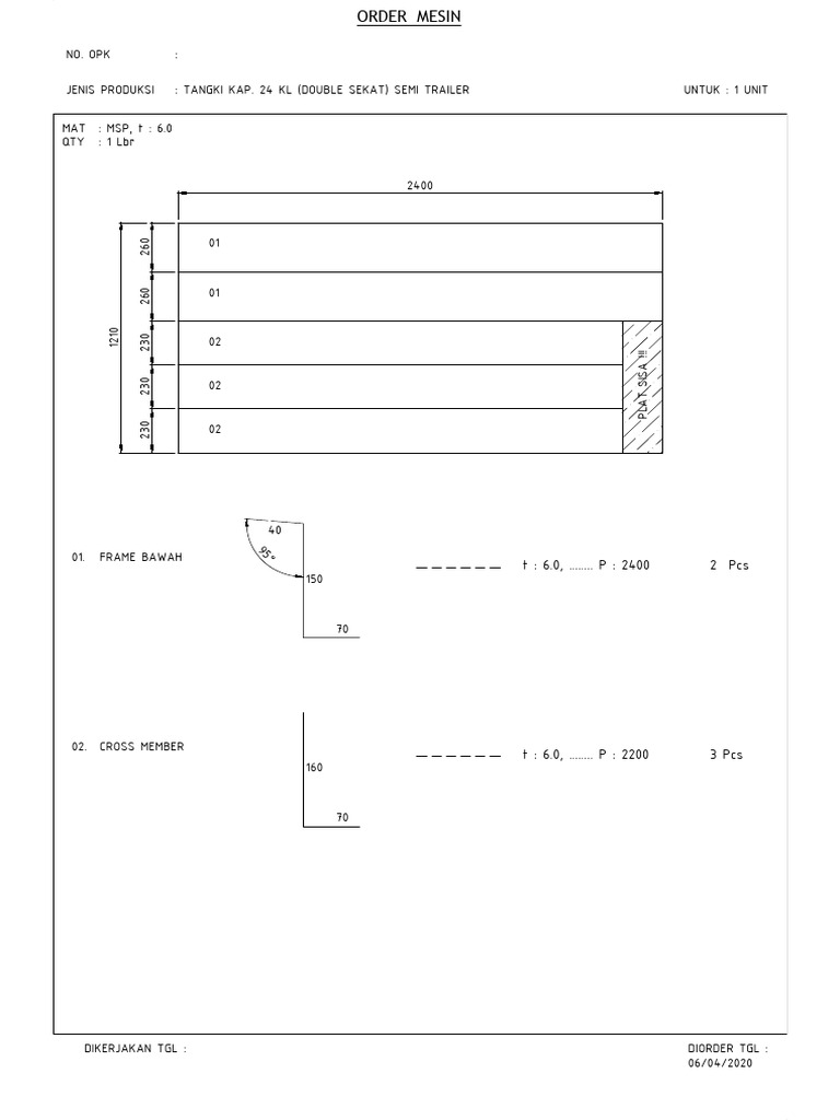 Order Mesin-5 | PDF