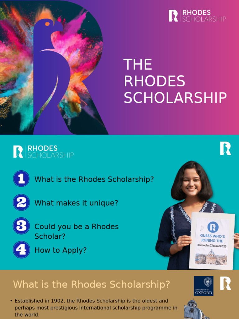 Rhodes Scholarship Overview and Application Guide | PDF | University Of ...