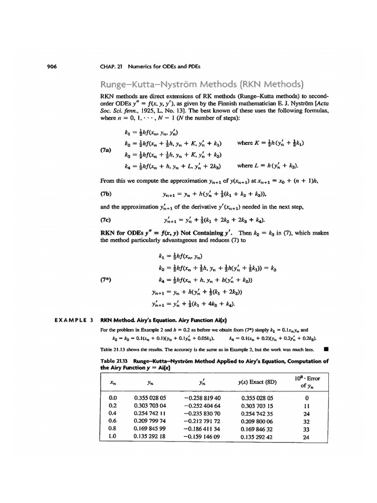 RK4 For 2nd Order ODEs | PDF