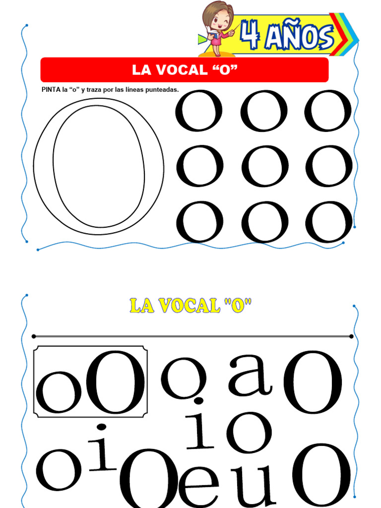 Actividades Preescolares con la Vocal O | PDF
