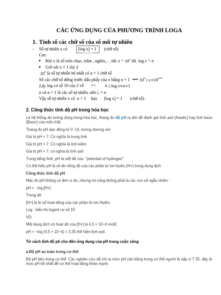 NG D NG Phương Trình Loga | PDF