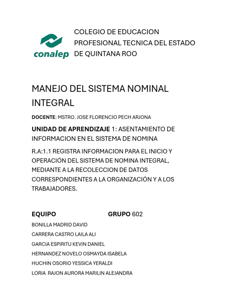 A2 RA1.2 U1 GRUPO.602docx | PDF