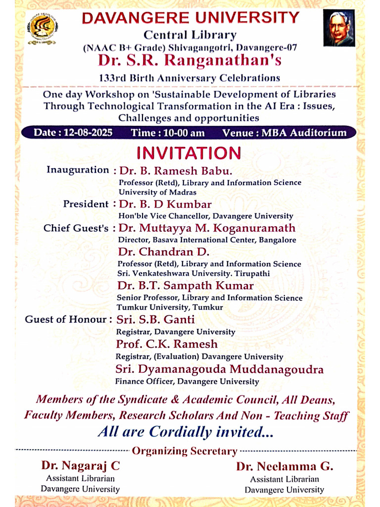 DU Library Invitation | PDF