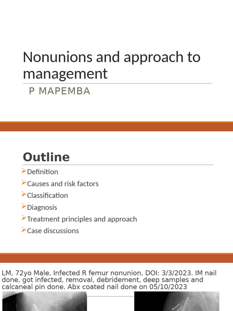 Nonunion Fracture Classification Overview | PDF | Medical Specialties ...