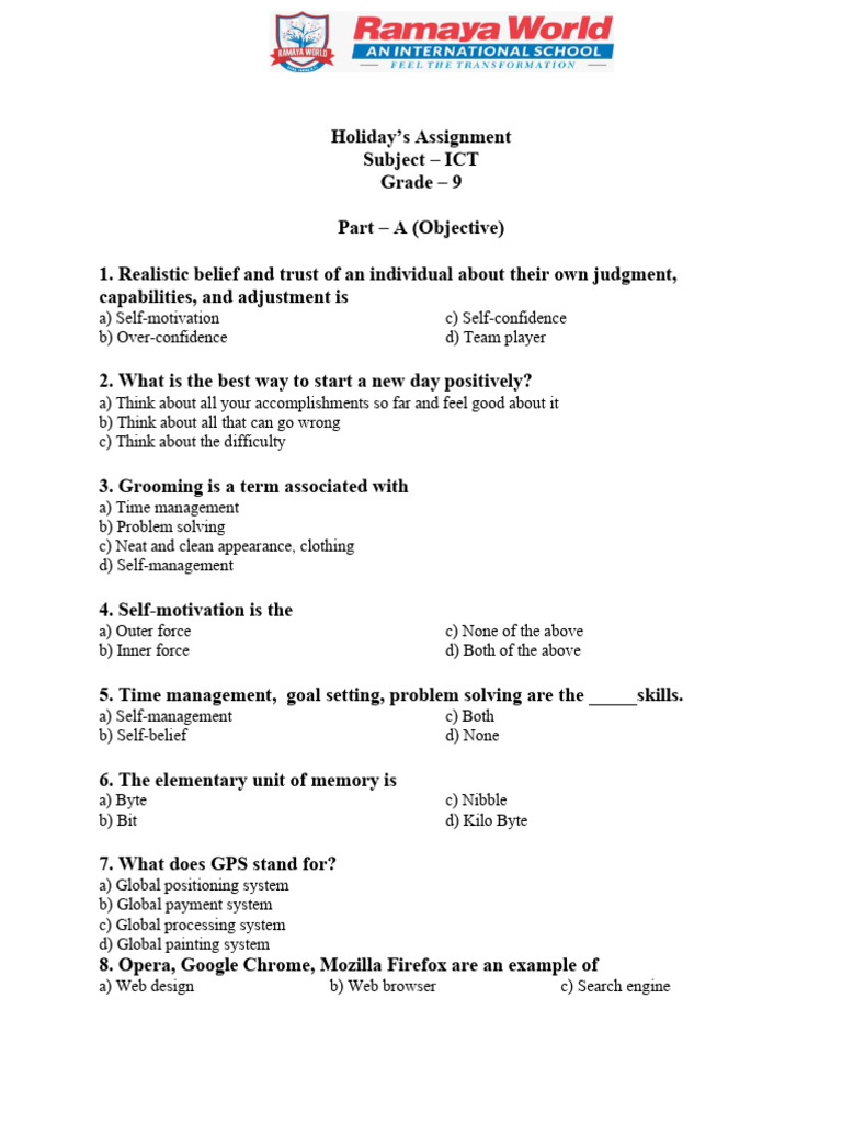 Grade 9 ICT Module Assignment | PDF