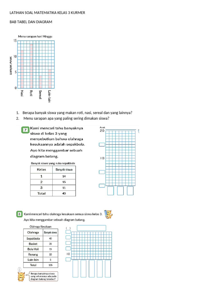 Latihan Soal Matematika Kelas 3 Kurmer | PDF