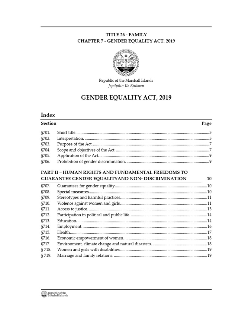 Gender Equality Act 2019 Overview | PDF | Gender Studies | Gender Equality