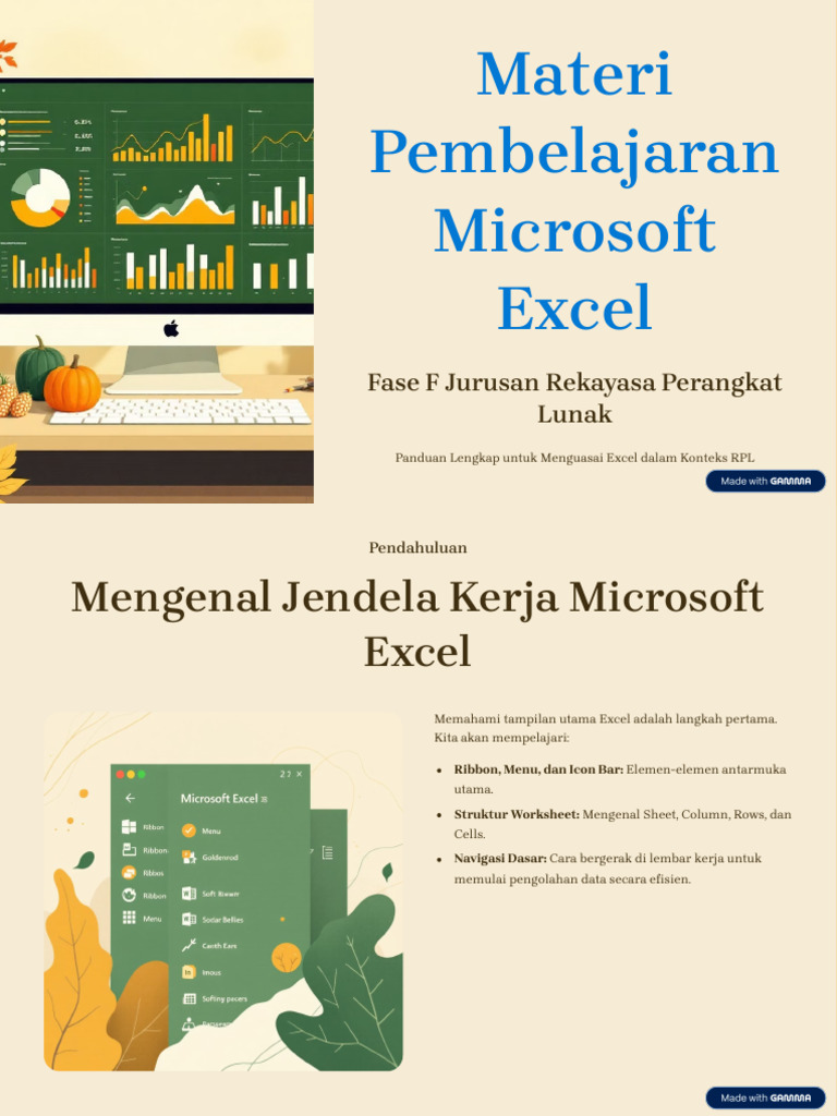 Panduan Lengkap Excel untuk RPL | PDF