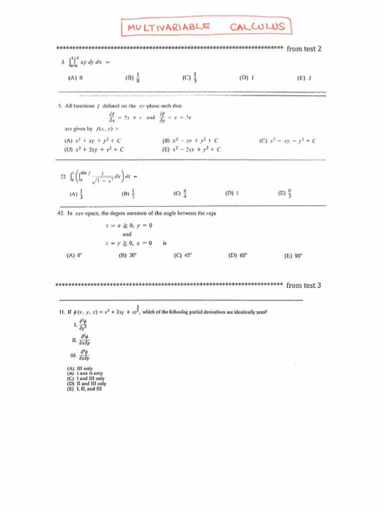 Multivariable Calculus | PDF