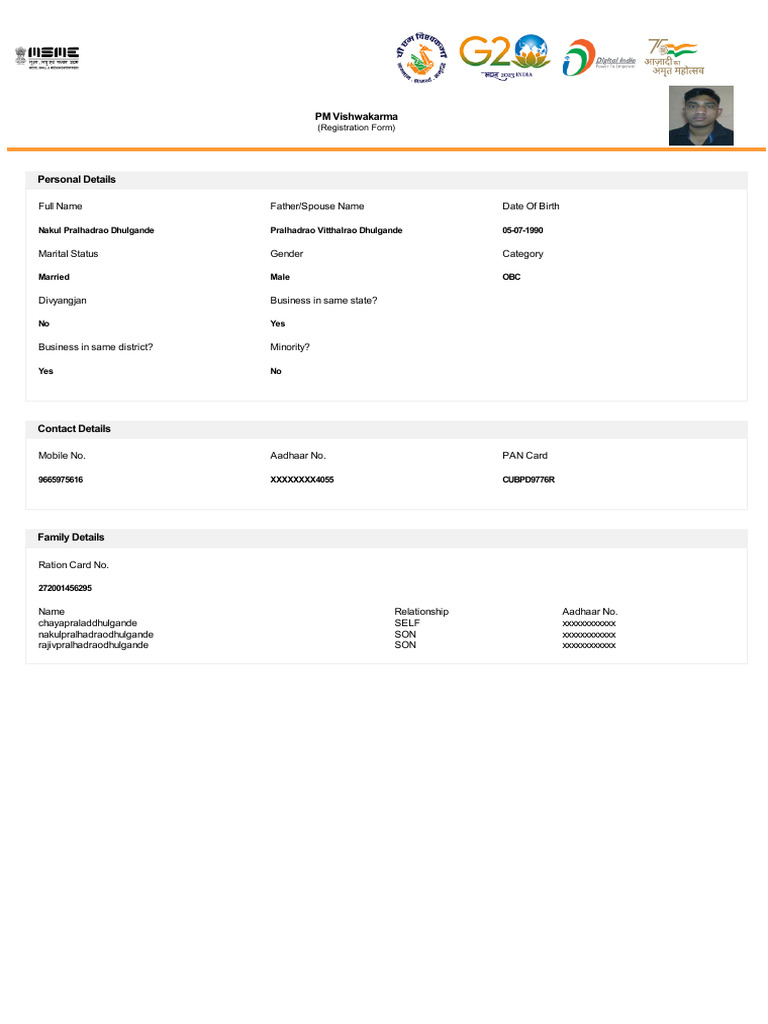 ApplicationForm - MH 007 181337 02474895 | PDF