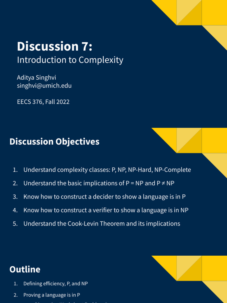 EECS376 F22 Disc7-Annotated | PDF | Theory Of Computation | Algorithms