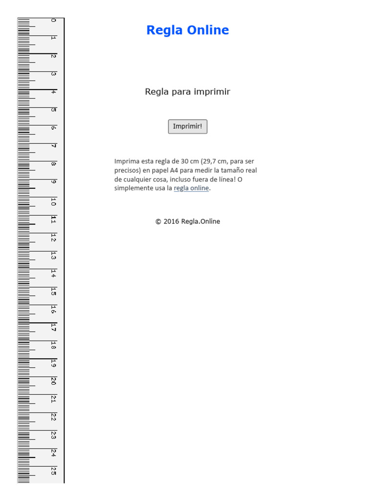 Regla para imprimir (30 cm) | PDF