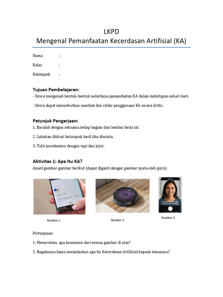 LKPD Pemanfaatan KA Dalam Kehidupan Modul 4 | PDF