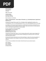 Dunning Letters Format | PDF