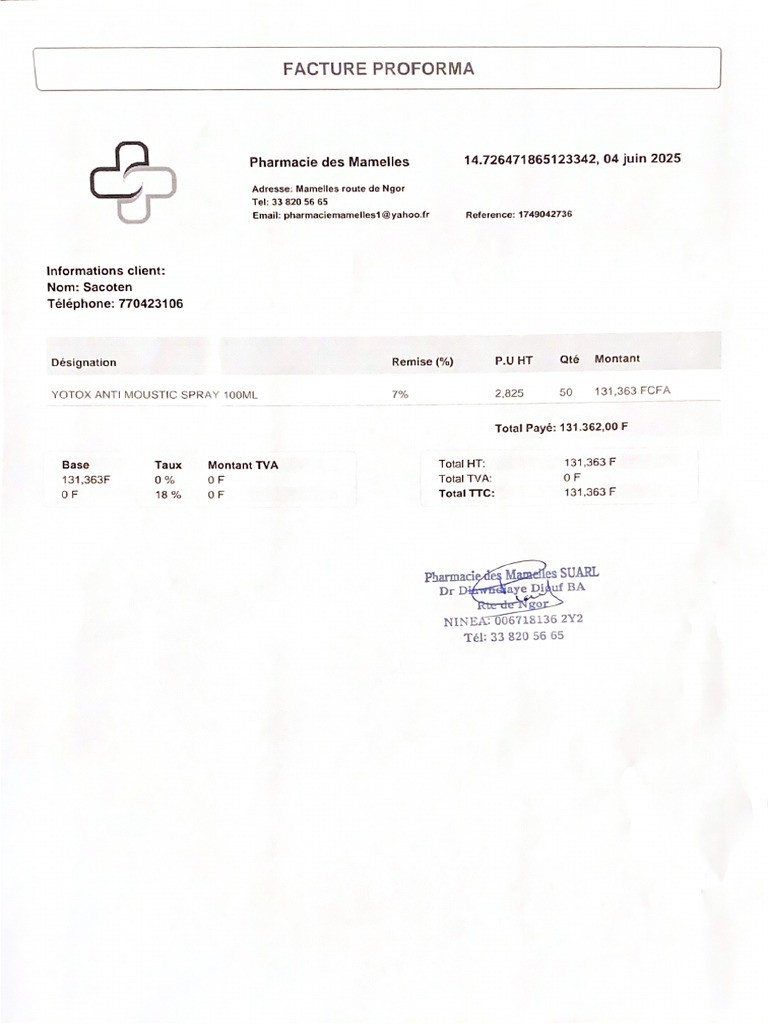 Facture Proforma | PDF
