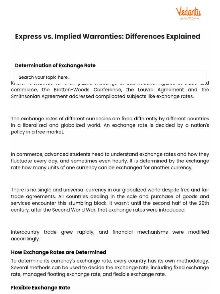 Express vs. Implied Warranties - Differences Explained | PDF