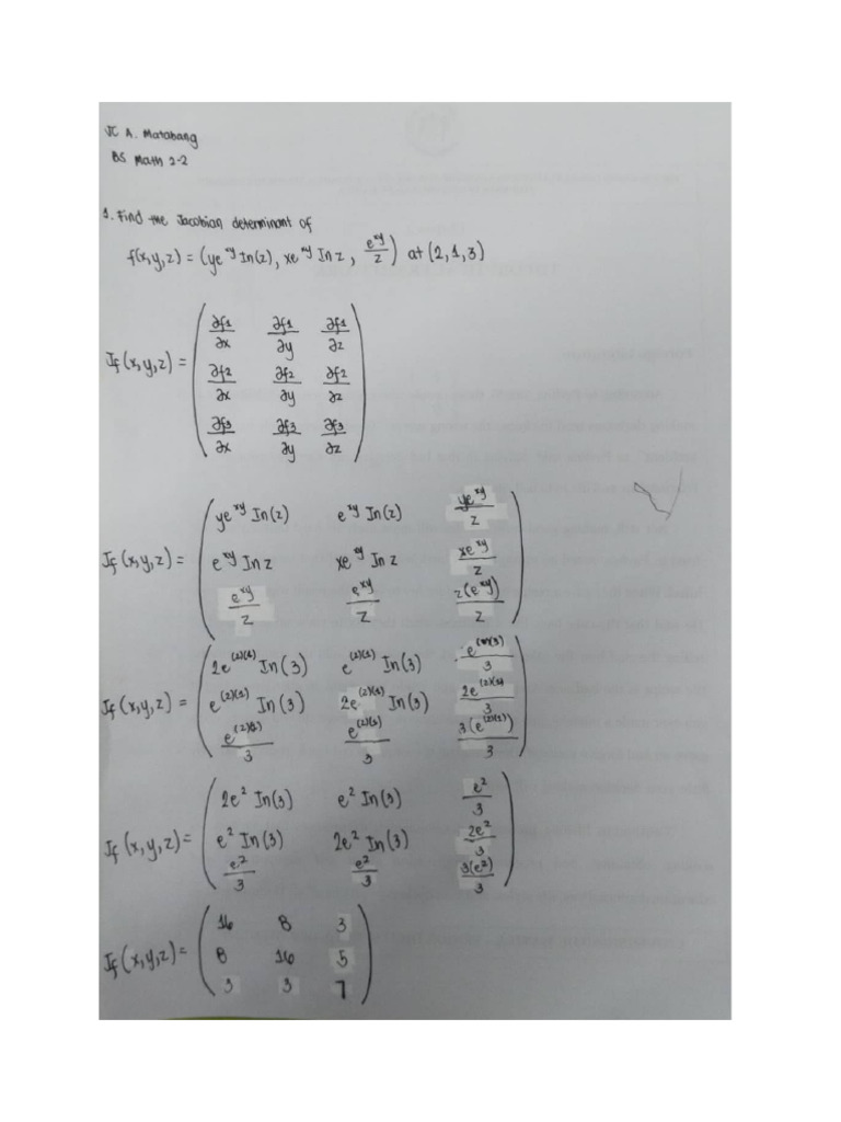 Matabang (Special Activity in Advance Calculus 1) | PDF