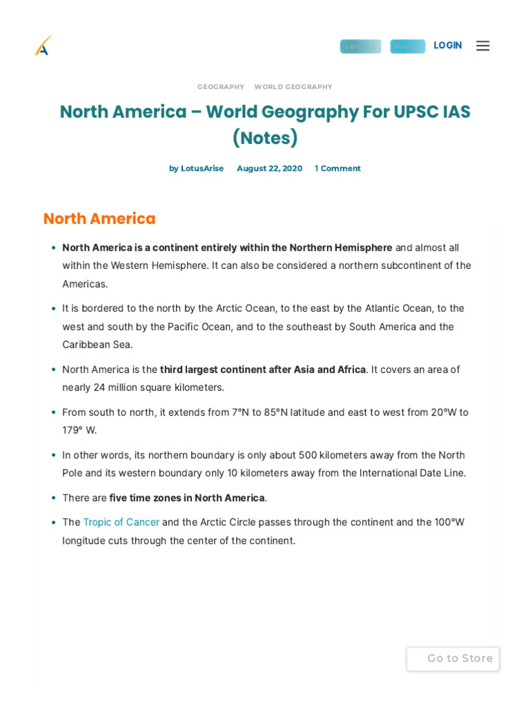 North America Geography for UPSC | PDF | Petroleum | North America