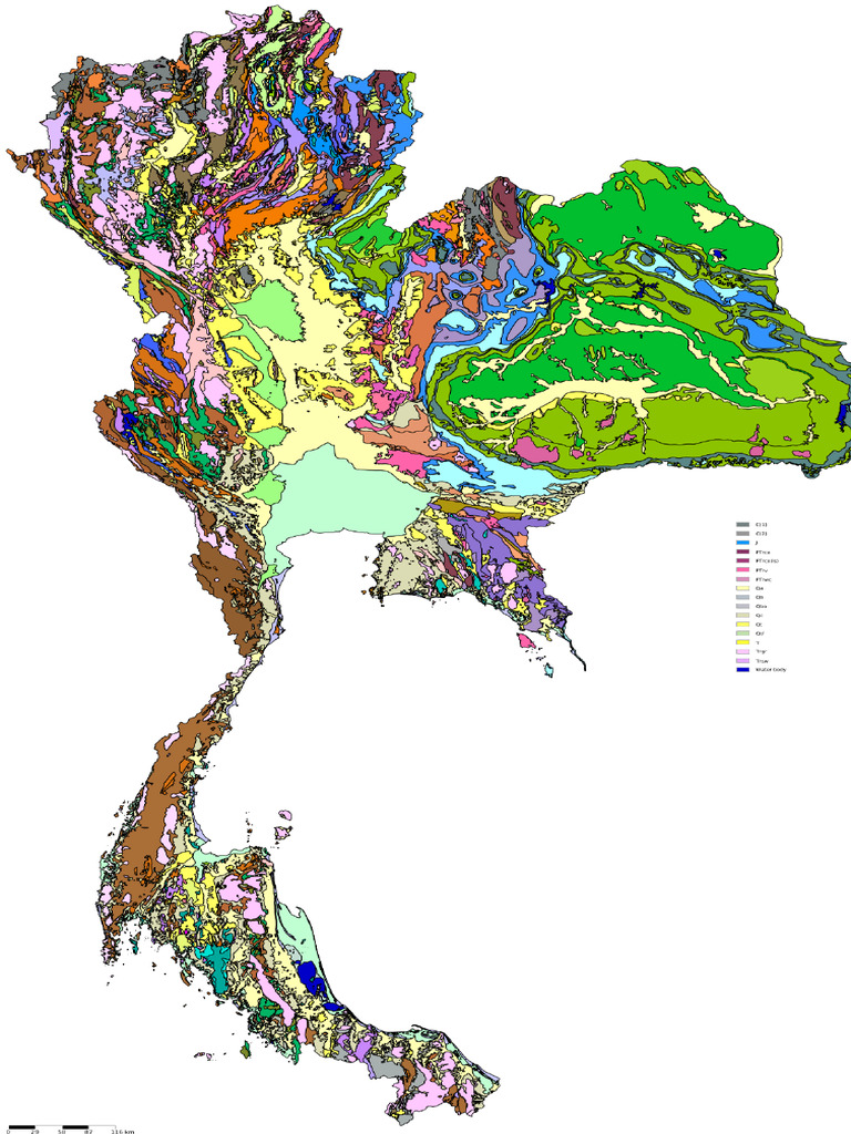 Thailand Geology Map From DMR | PDF