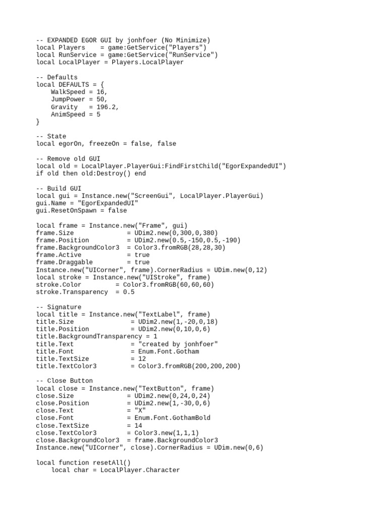 FE Roblox Egor (Can Customize) | PDF | Printing | Graphic Design