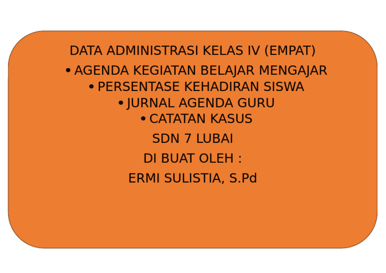 Cover Administrasi Kelas 4 Ermi, s.pd[1] | PDF
