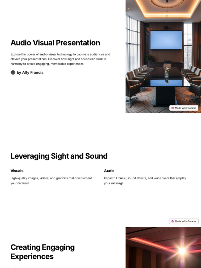 Audio Visual Presentation | PDF