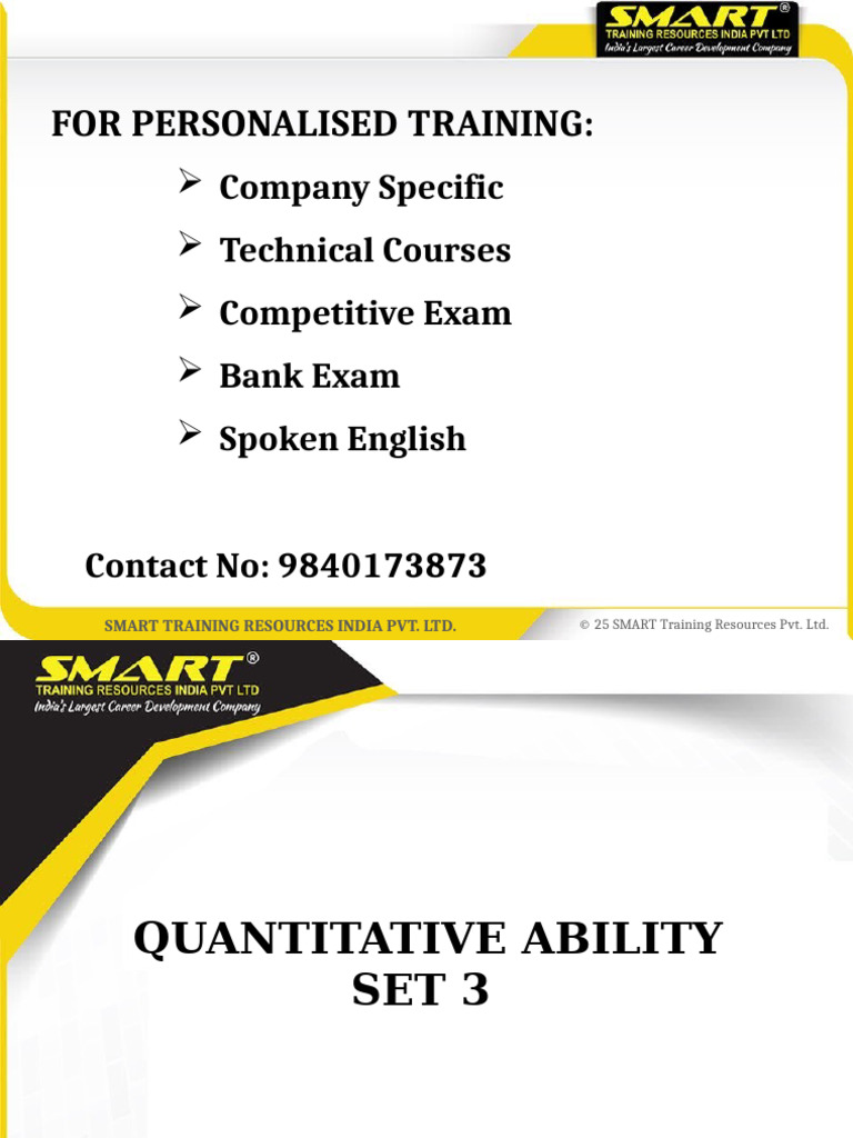 Quantitative Ability Practice Questions | PDF