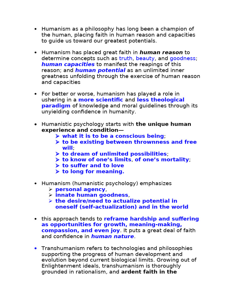 Humanism and Transhumanism | PDF | Transhumanism | Humanism