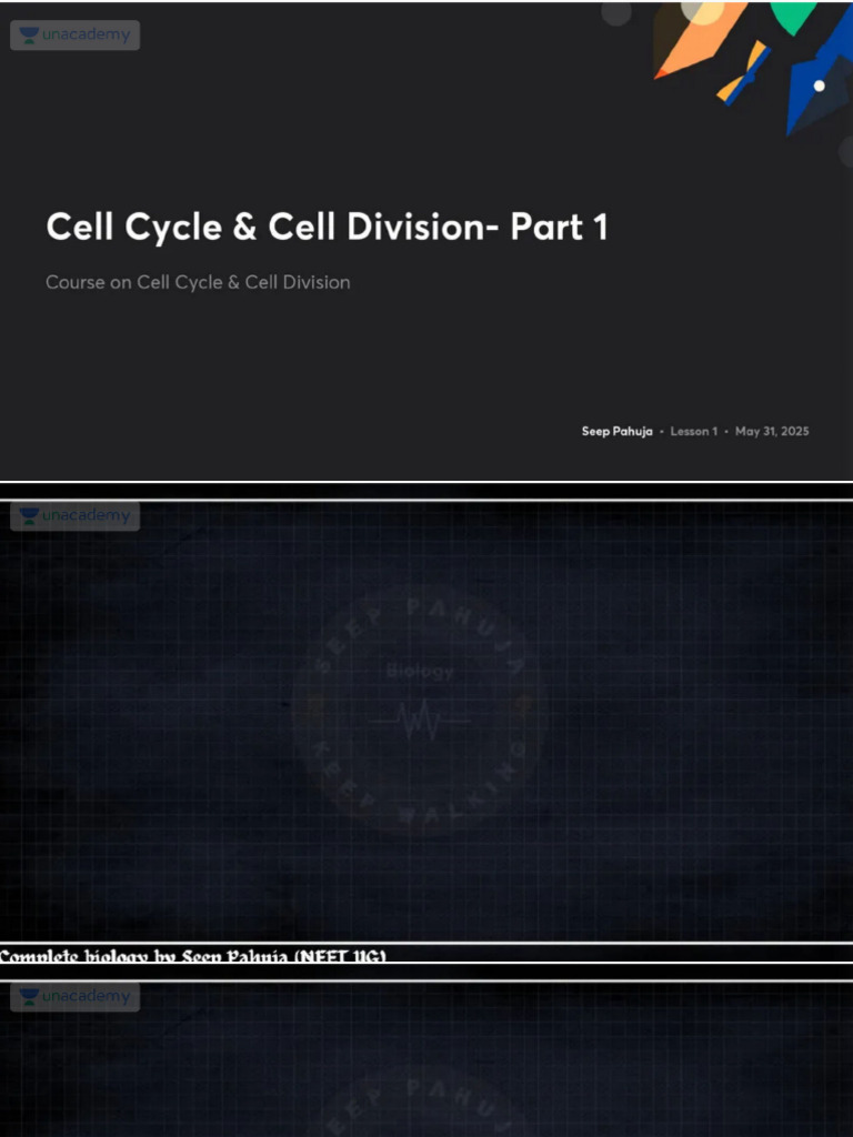 Cell Cycle Cell Division Part 1 No Anno | PDF