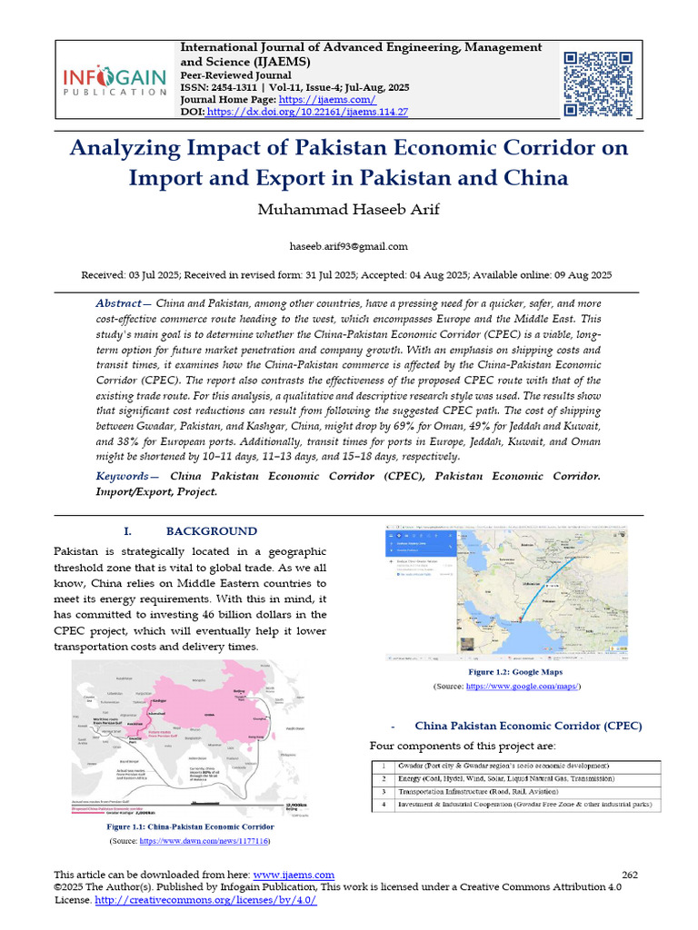 Analyzing Impact of Pakistan Economic Corridor On Import and Export in ...
