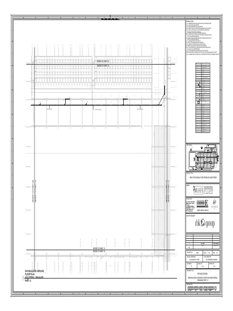 Industrial Drainage Ground Floor Plan | PDF | Plumbing | Drainage