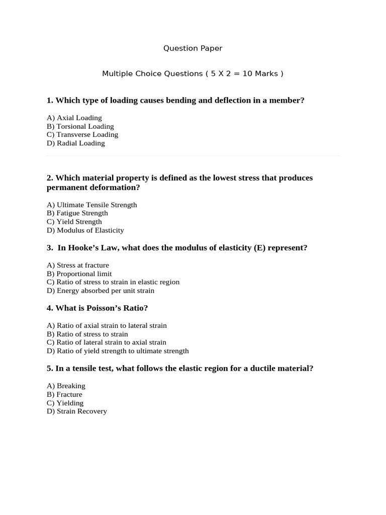 Question Paper SOM | PDF