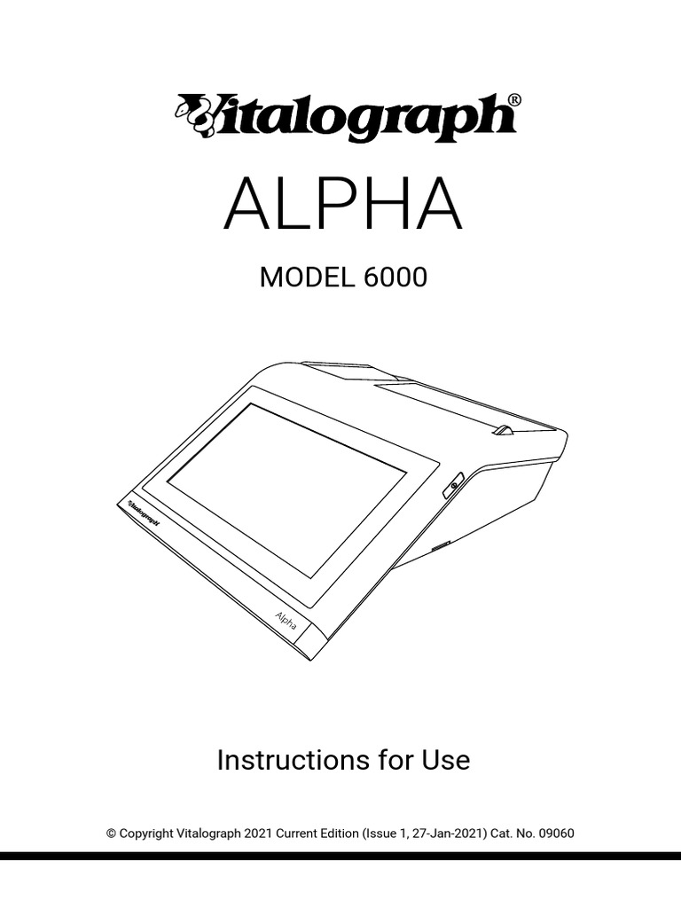 Vitalograph Model 6000 Alpha Guide | PDF | Exhalation | Power Supply