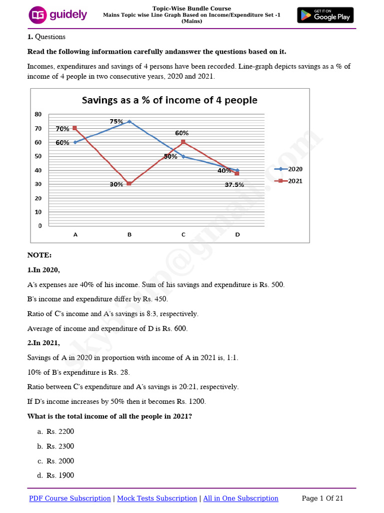 Income/Expenditure Line Graph Analysis | PDF | Expense