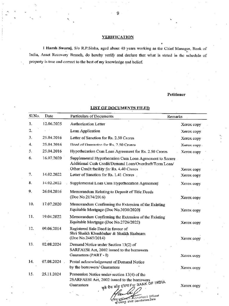 List of Documents | PDF