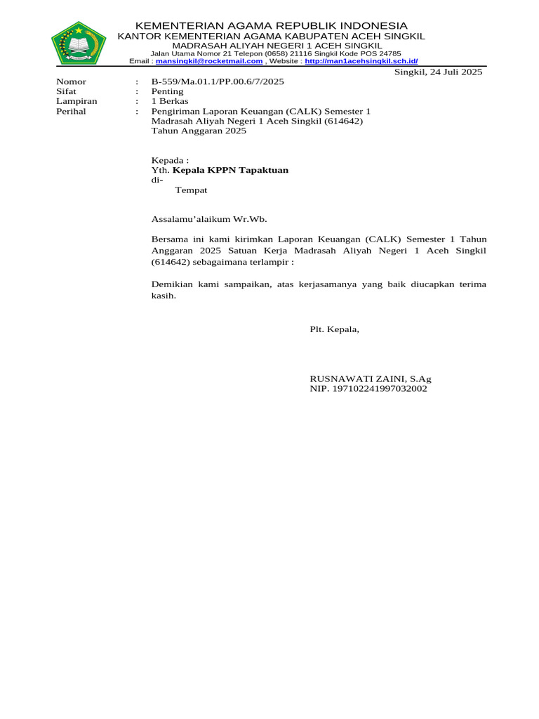 Surat Pengantar | PDF