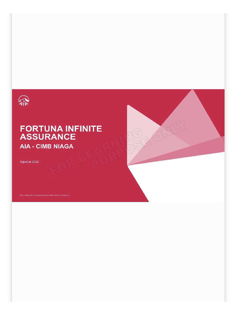 Fortuna Infinite Assurance | PDF